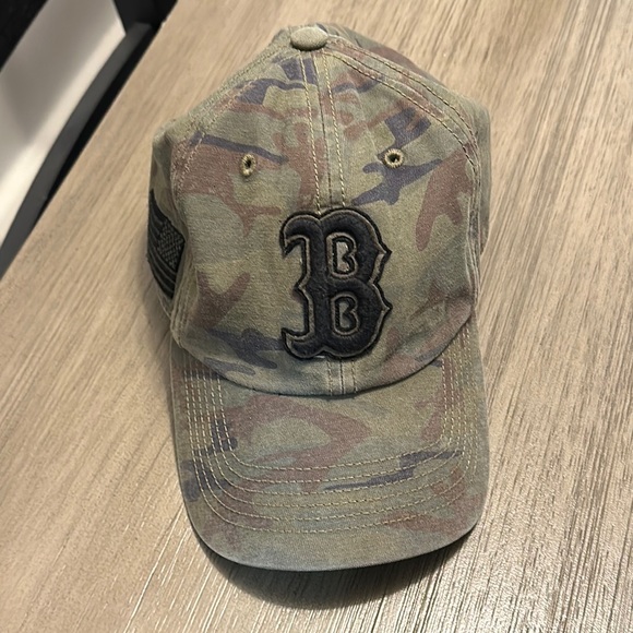 47 | Accessories | Boston Red Sox Camouflage Baseball Cap With Black ...